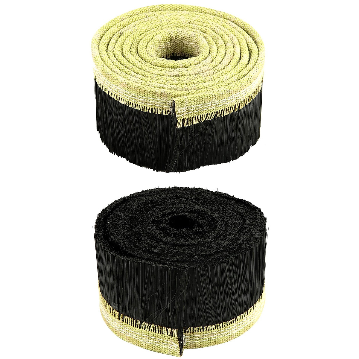 QWORK CNC Vacuum Brush, 70MM x 2M Vacuum Cleaner Engraving Machine Dust Shoe Brush Dust Cover for CNC Router Spindle Motor, Black