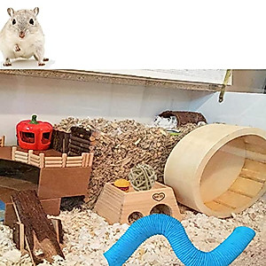 MUYG Plastic Hamster Fun Tunnels,Ferrets Foldable Exercising Training Tunnels Hamsters Hideout Tube 15 Pcs Small Animal Chew Toys for Guinea Pigs, Chinchillas, Rats, Gerbils (Blue)