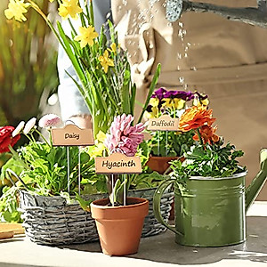 Metal Plant Labels Weatherproof 25 Pack, Outdoor Stainless Steel SS304 Garden Label Markers for Plants Vegetables Herb Seedlings Flowers with a Pen, Height 10.75 Inch, Label Area 3.74'' x 1.39''