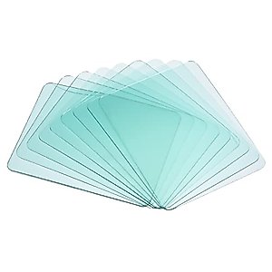 PATIKIL 4.5 x 3.5 Inch Welding Protection Lens, 10 Pack Transparent Protective Replacement Round Angle for Solar, Clear
