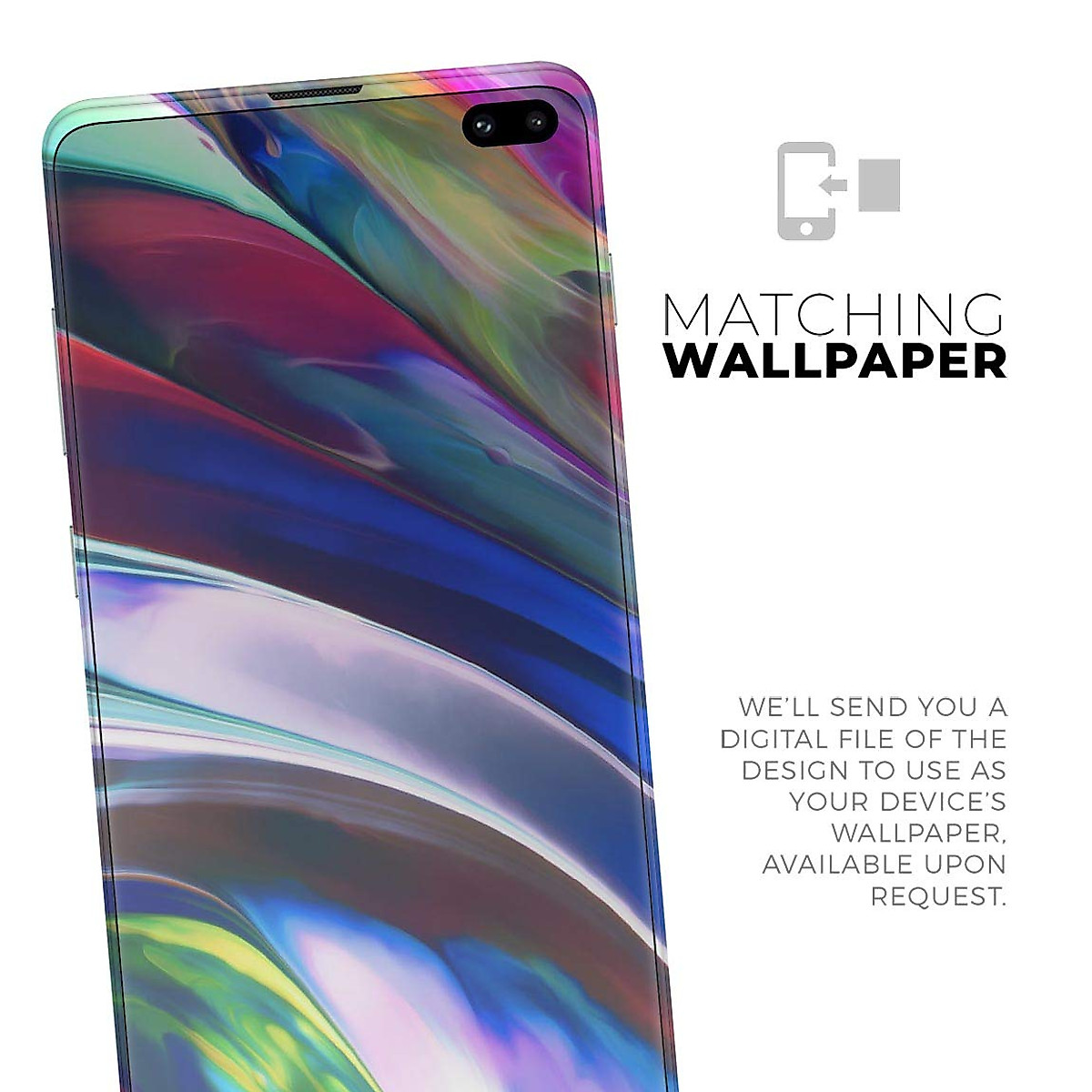 DesignSkinz Blurred Abstract Flow V42 Protective Vinyl Decal Wrap Skin Cover Compatible with The Samsung Galaxy S20 (Screen Trim & Back Glass Skin)