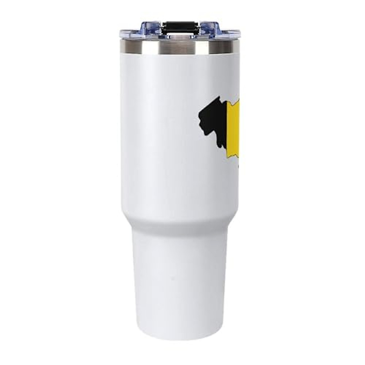 Belgian Map Flag 40oz Water Bottle Double Wall Insulated Tumbler with Handle Leakproof Travel Mug Black-style