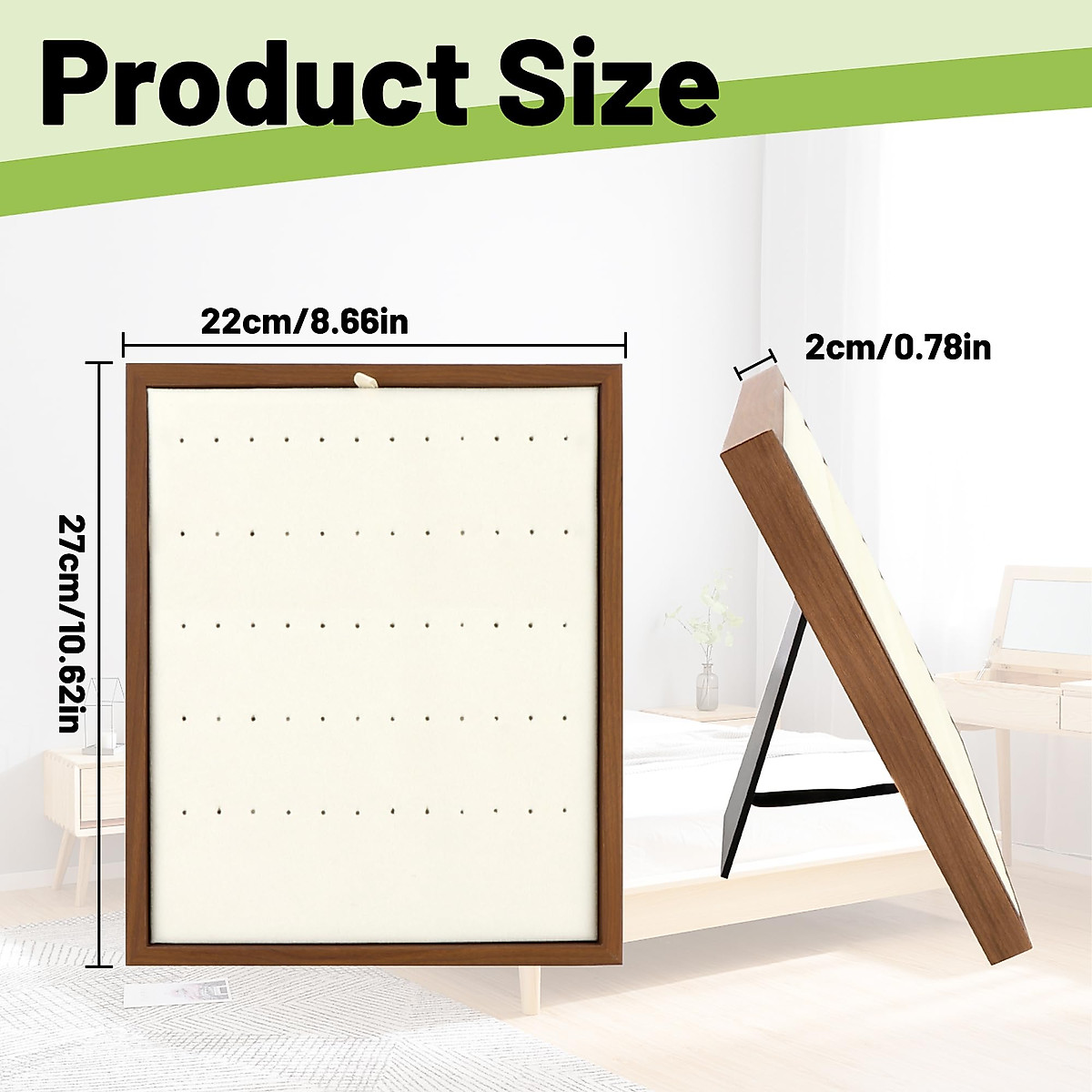 Homeanda Velvet L-Shaped 50 Slots Ring Earring Jewelry Display Tray Organizer Holder (L-Shaped 60Hole)