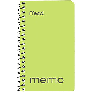 Mead Small Notebook, 24 Pack of pocket notebook 3x5 " College Ruled Small Memo Pad Wirebound 60 Sheets, Pastel Colors of Mini Notebook in Bulk pack