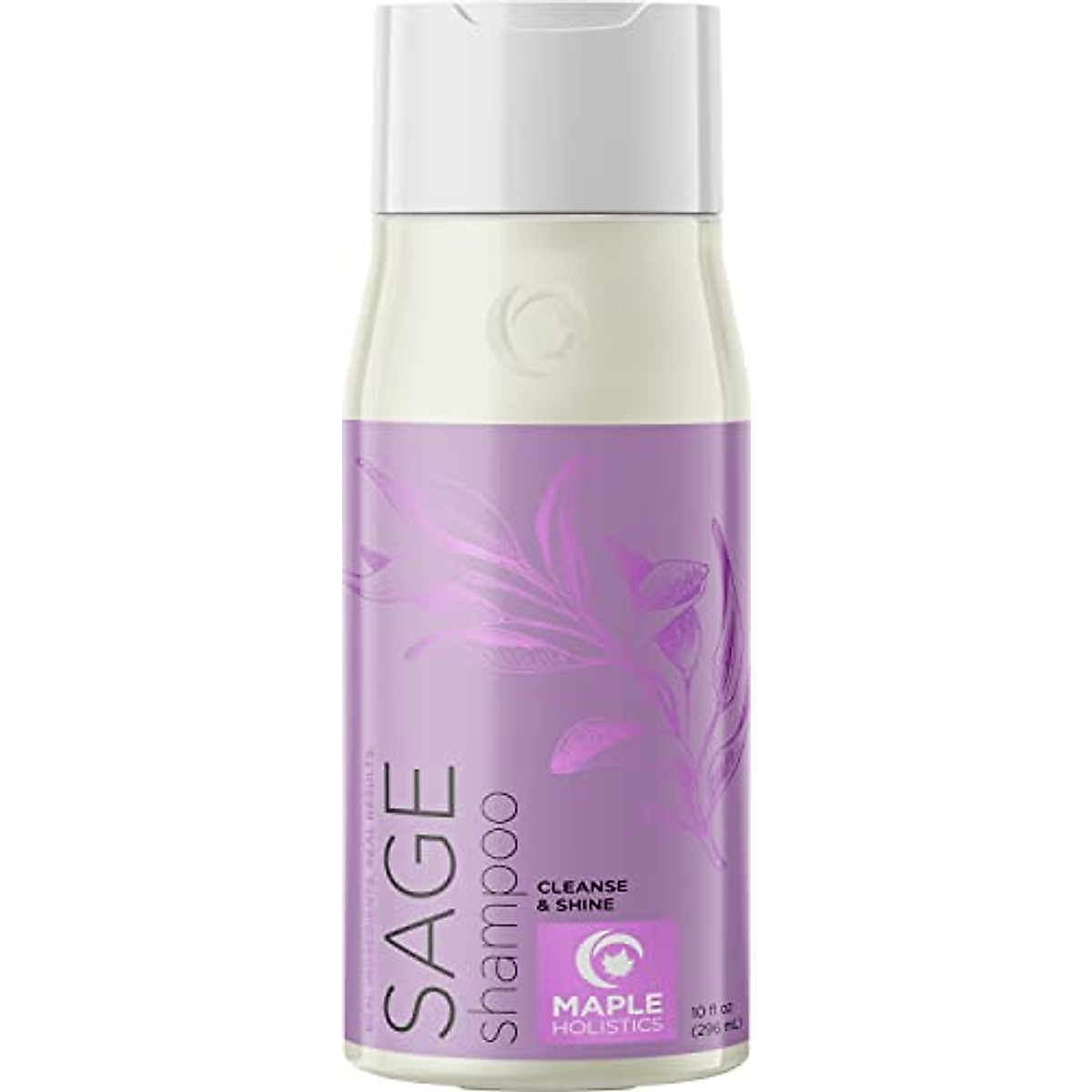 Maple Holistics Sage Shampoo for Dandruff, Oily Hair and Flaky Scalp, 10 OZ - Sulfate Free Volumizing Shampoo with Natural Ingredients, Essential Oil for Men and Women