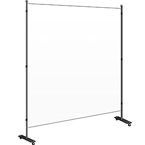 VEVOR Room Divider 6ft, Partition Room Dividers 71"x72", Room Divider Wall 1-Panel, Room Dividers, Folding Room Dividers, Partition Room Dividers, Folding Privacy Screens (White) for School, Office
