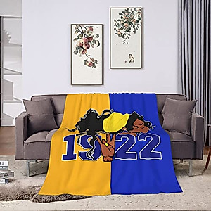 Sigma Gamma Rho Blanket Flannel Throw Ultra Soft Micro Blanket 50''x40'', Black