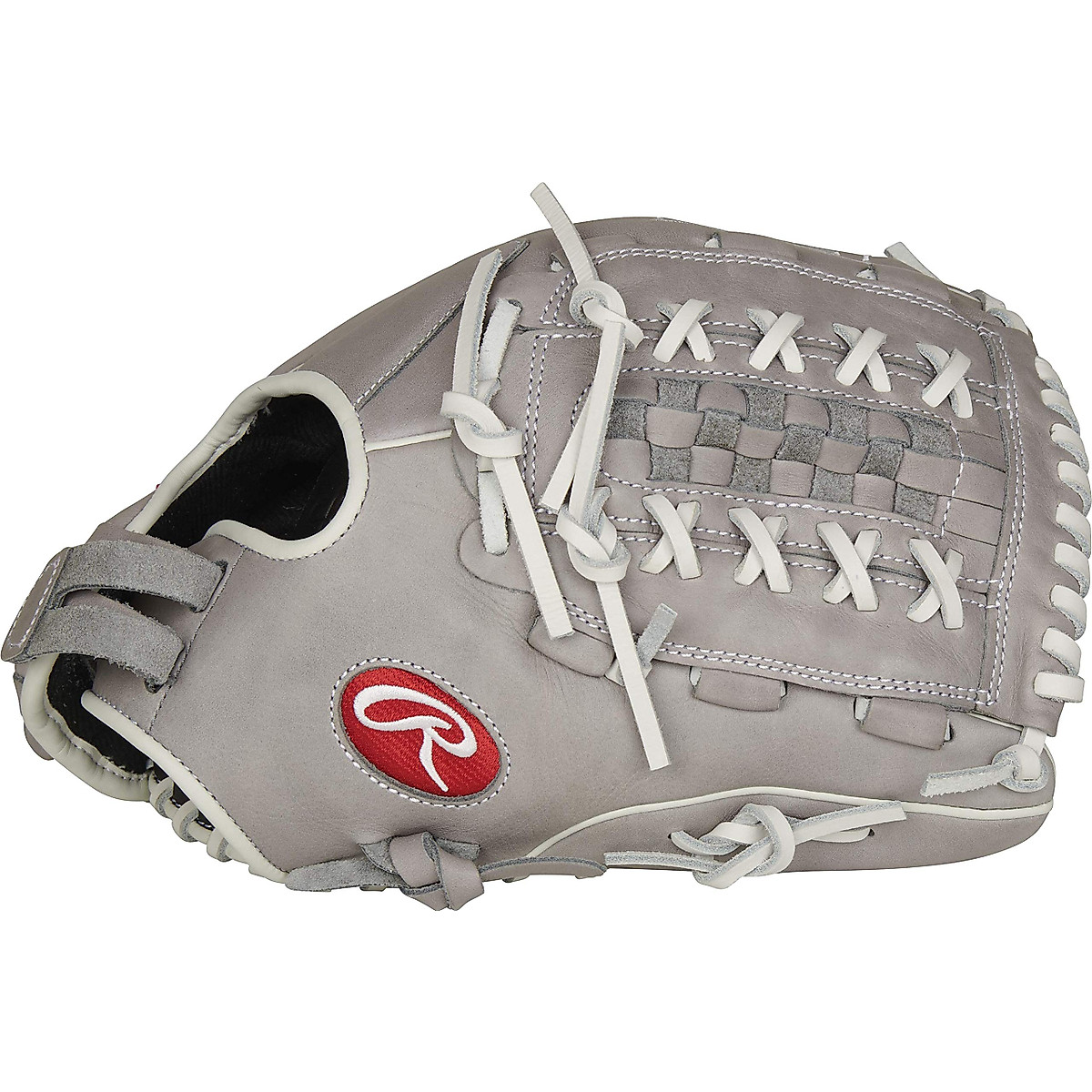 Rawlings | R9 Series Fastpitch Softball Glove | Double-Lace Basket Web | Grey | 12.5' | RHT