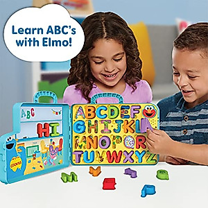 Just Play Sesame Street Elmo’s Learning Letters Bus Activity Board, Preschool Learning and Education, Officially Licensed Kids Toys for Ages 2 Up, Gifts and Presents
