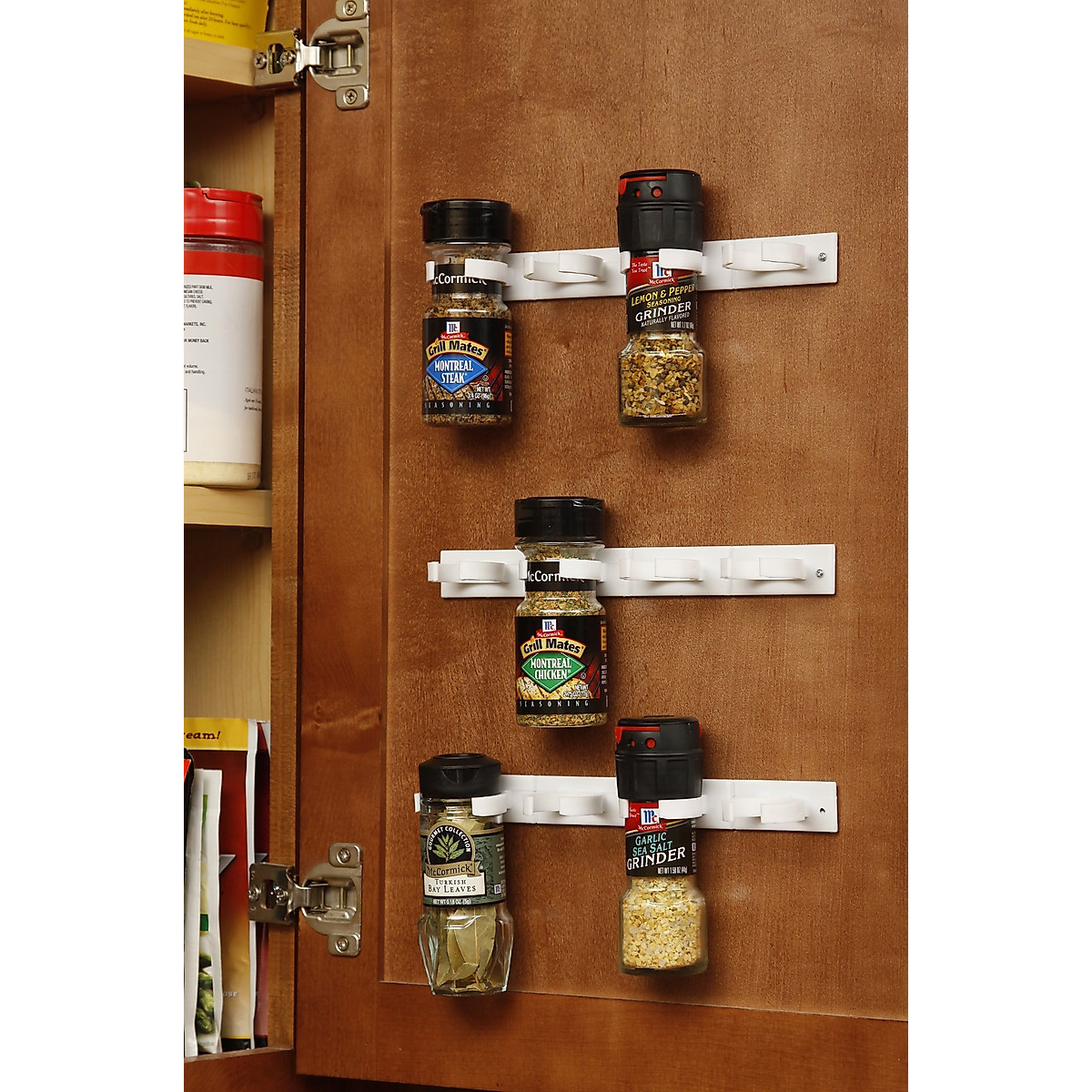 Bellemain Spice Gripper Clip Strips for Plastic Jars - Set of 3, Holds 12 Jars