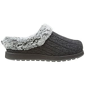 Skechers BOBS Women's Keepsakes - Ice Angel Slipper, Charcoal, 10 W US