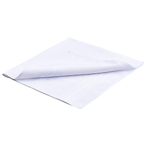 Van Heusen 6 Pack Cotton Handkerchiefs Solid White
