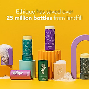 Ethique Invigorating Matcha, Lime, & Lemongrass Soap Bar - Body Wash for All Skin Types - Plastic-Free, Vegan, Cruelty-Free, Eco-Friendly, 4.23 oz (Pack of 1)