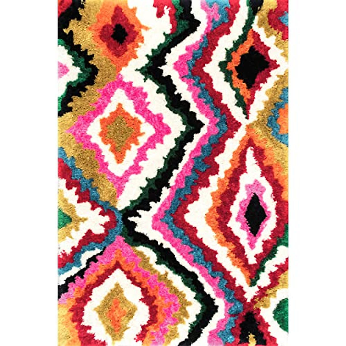 nuLOOM Abbey Carnival Handmade Shag Area Rug, 5 ft x 8 ft, Multi