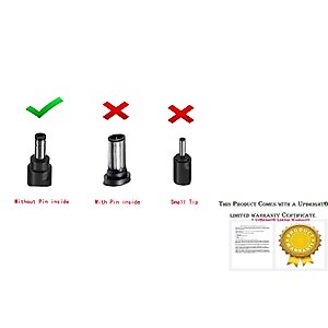 UpBright 12V AC/DC Adapter Compatible with Arcade1up Game Machines Arcade 1up Fits All Riser Cocktail Tables & CounterCade Counter Cade Ms Pac-Man Pacman Table Machine 12VDC 3A Power Supply Charger