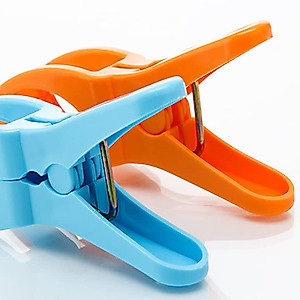 Beach Towel Chair Clips 4.5 Inch 10 Pcs,Big Size Color Plastic Lounge Chair Towel Clips,Pool Clips to Keep Towel from Blowing Away for Family Daliy Use