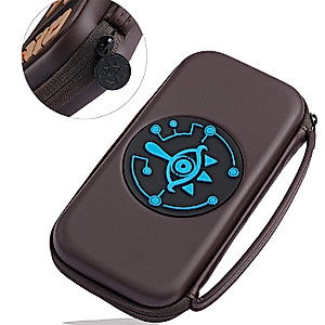Carrying Case Compatible with Nintendo Switch Zelda,Travel Silicone Hard Shell Bag Pouch with Link Sheikah Slate Eye for Nintendo Switch Console Joy-con Joy-Straps Accessories | Waterproof /Portable