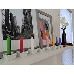 Wicca Wicks - 20 White Candles | 4 inches Tall & 3/4 inch Diameter | Witchcraft Supplies for Your Personal Wiccan Altar, Spells, Charms & Rituals | Witchy Room Decor | Taper Candlesticks (White)