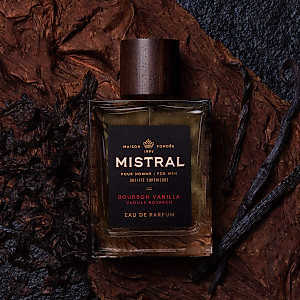 Mistral Men's Cologne, Bourbon Vanilla, Made in France, 3.4 Oz