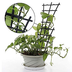 GWOKWAI 6Pcs Plant Climbing Trellis Supports, DIY Garden Mini Superimposed Potted Plant Support Plastic Pot Plant Stem Support Wire for Indoor Outdoor Vines Flower Vegetable