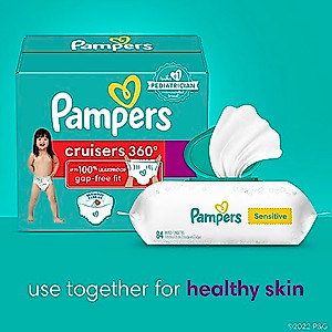 Pampers Diapers Size 7, 88 Count - Pull On Cruisers 360° Fit Disposable Baby Diapers with Stretchy Waistband, Packaging & Prints May Vary