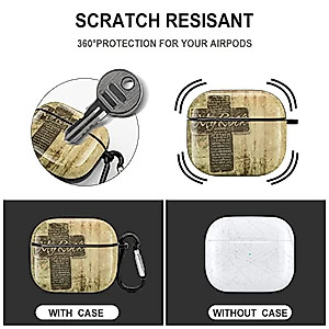 YouTary Compatible with Airpods 3 Case Cover 2021 with Keychain Christian Religious Bible Verse The Lord Is My Rock Pattern, Apple AirPod Headphone Cover Unisex Shockproof Protective Wireless Charging
