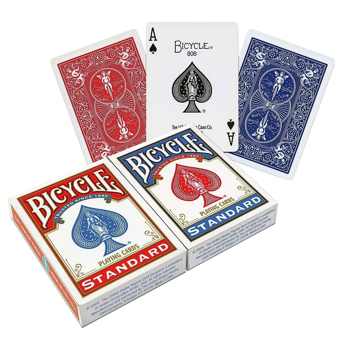 Bicycle Standard Index Playing Cards 1 Deck, Colors may Vary (Red or Blue)