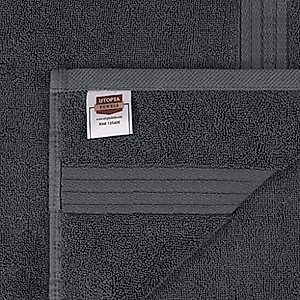 Utopia Towels 6 Piece Premium Hand Towels Set, (16 x 28 inches) 100% Ring Spun Cotton, Lightweight and Highly Absorbent Towels for Bathroom, Travel, Camp, Hotel, and Spa (Grey)