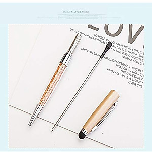 Ancolo Personalized Ballpoint Pens with Stylus tip stylish pens premium Crystal Diamond pen - Engraved with Your Name Logo or Message, Phone Number Black ink Perfect for Bank, Office, Hotel Lobbies