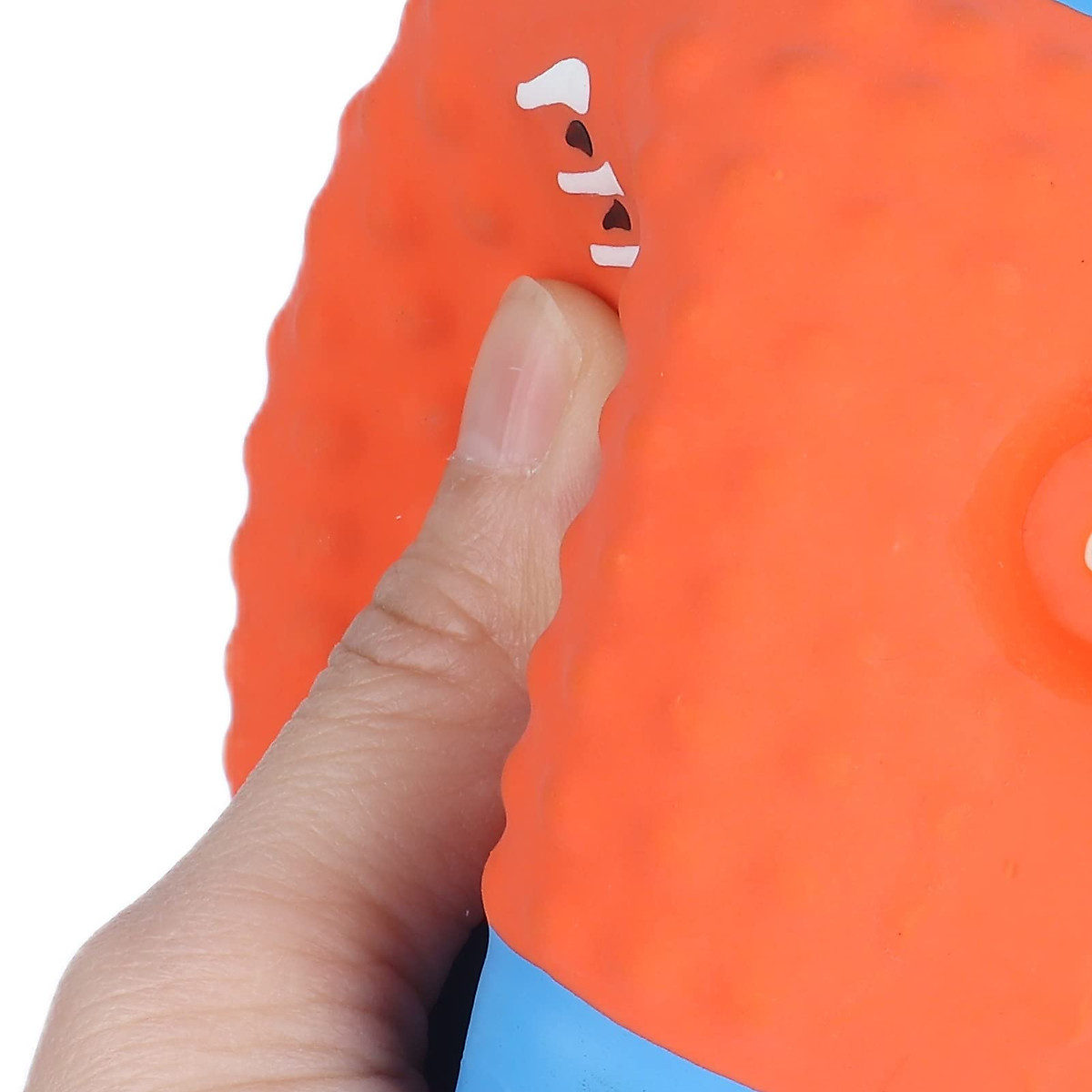 ZYLLZY Rugby Chew Toy Balls, Bite Resistant Chewing Molars Training Squeaky Toy, Pet Rugby Toys for Cats and Dogs