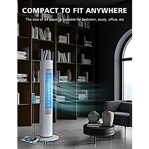 3-In-1 Evaporative Air Cooler, 1S Cooling Fan w/Remote Control & 65dB, Portable Room Cooler w/Cooling Mode, 60° Oscillation Evaporative Cooler, Air Conditioner Portable for Room Office, 4 Ice Packs