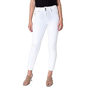 Kancan Women's High Rise Ankle Skinny Jeans - KC7317 (White, 11/29)