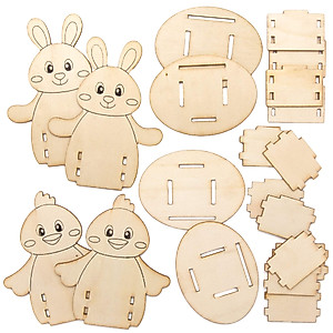 Baker Ross AT506 Easter Egg Cup Kits - Pack of 4, Creative Art and Craft Supplies for Kids to Make and Decorate