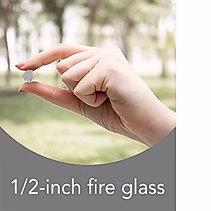 Fire Sense 62365 Premium Sparkling Reflective Tempered Fire Glass for Outdoor Fireplace Gas or Propane Fire Pits Easy to Install & Stimulate Viewing Experience - 10 Lbs - Crystal Clear