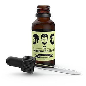 The Gentlemen's Beard Premium Beard Oil - Gentlemen's Scent - Conditioner Softener - All Natural - Softens, Strengthens and Promotes Beard & Mustache Growth - Leave In Conditioner