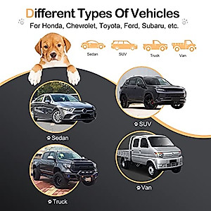 Dog Car Seat Cover for Back Seat, Travel Car Seat Covers Protector for Large Dogs for SUV Trucks Black