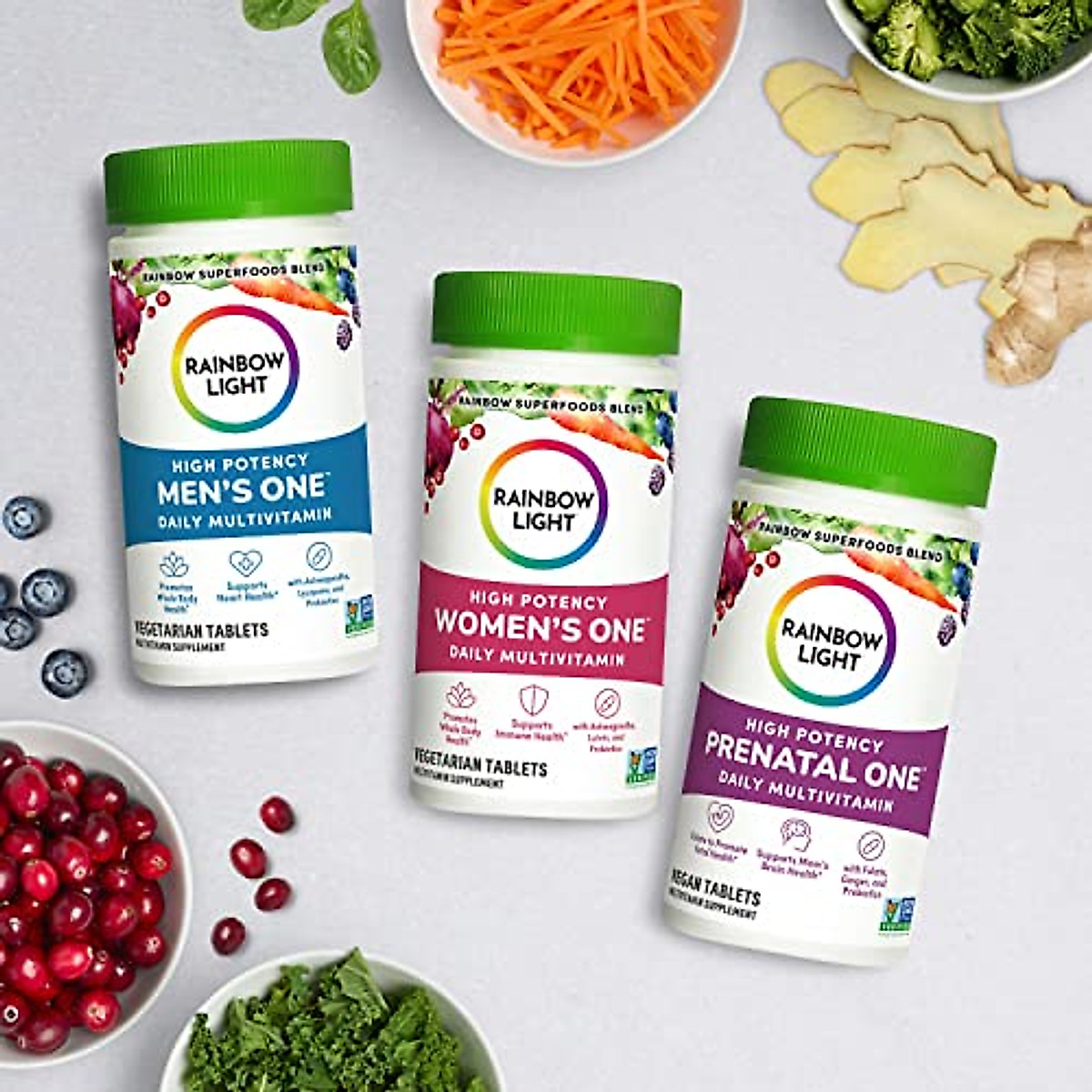 Rainbow Light Womens One High-Potency Daily Multivitamin, Womens Multivitamin Provides High-Potency Immune Support, With Vitamin C, Biotin and Ashwagandha, Vegetarian, 60 Count