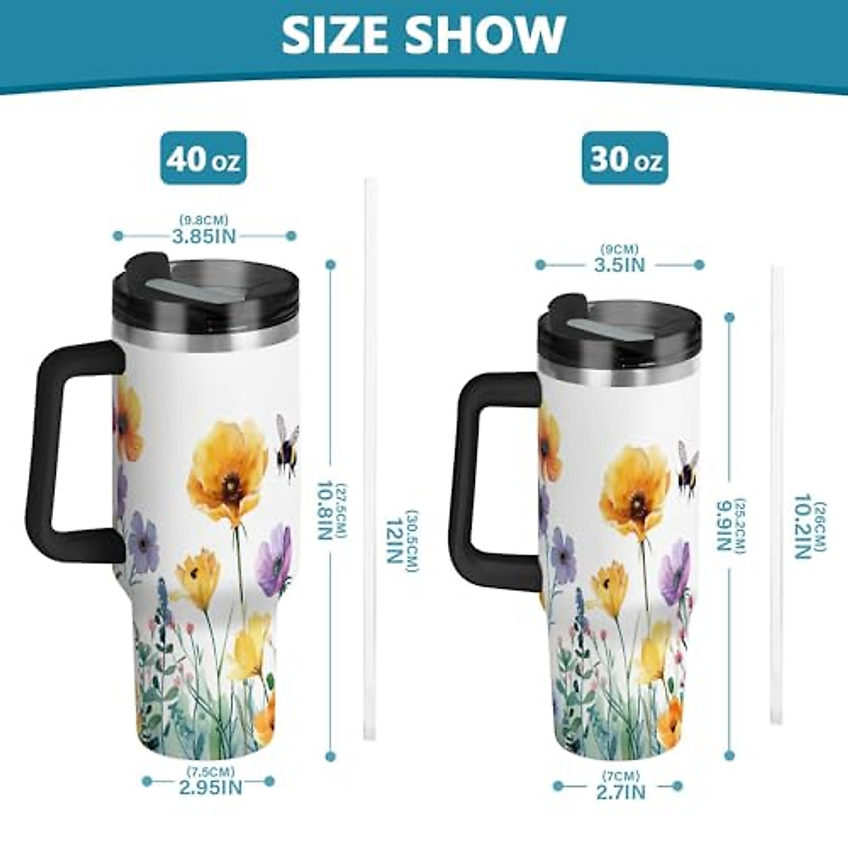 FRCSDIY Cartoon Planet Insulated Tumbler with Handle and Straw Lid,30oz Leakproof Stainless Steel Cup BPA-Free Water Bottle