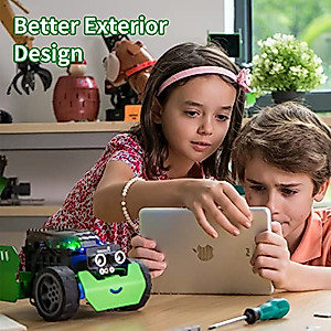 Robobloq Q-Scout STEM Projects for Kids Ages 8-12, Coding Robot, Learn Robotics, Electronics and Programming Based on Scratch, Arduino and Python, Learning & Education Toys, Gifts for Boys and Girls