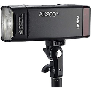 Godox AD200 Pro AD200Pro Flash for Sony Canon Nikon Fujifilm Fuji Olympus Cameras,TTL 2.4G HSS 1/8000s,2900mAh Battery,500 Full Power Flashes,0.01-1.8s Recycling,Bare Bulb/Speedlite Fresnel Flash Head