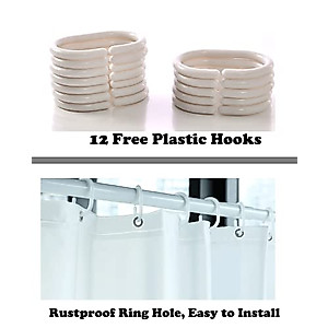 LXHG 4 Pcs Skull Pattern Shower Curtain Set with Bath Rugs and Mat, Toilet Lid Cover, 12 Hooks, Bathroom Sets with Shower Curtain and Rugs,Blue