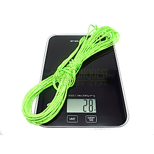 Ultra Light - 2mm Dyneema Tent Guy Guide Reflective Green Rope - 200kg Breaking Strain - Lengths in Meters - Suitable for sailing, dinghy, yachting, cruising, racing, kite surfing - 25 Meter
