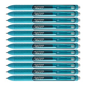 Paper Mate InkJoy Gel Retractable Pens, 0.7mm, Medium Point, 12-Count (Teal)