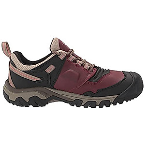 KEEN Women's Ridge Flex Low Height Waterproof Hiking Boots, Rhubarb/Brindle, 5