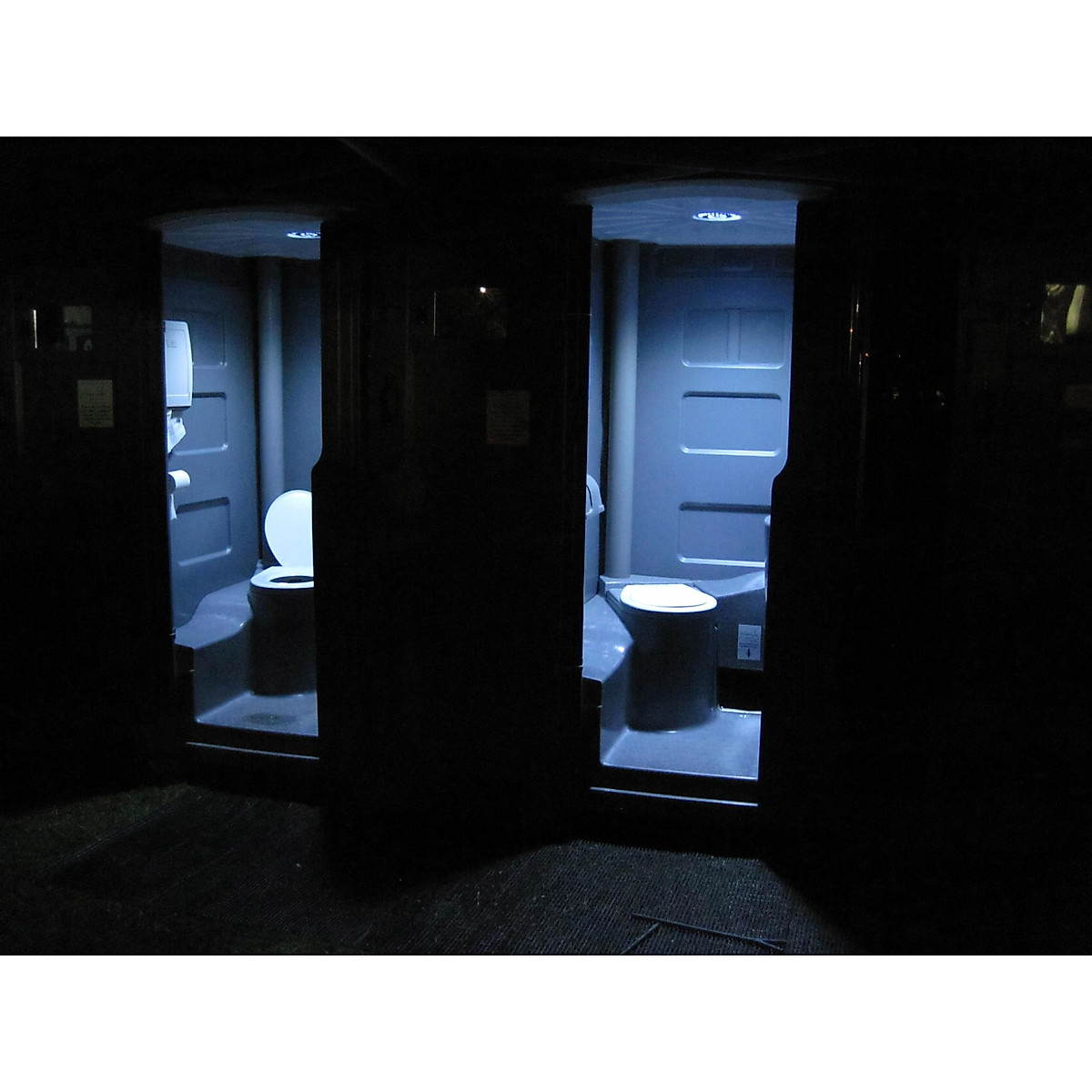 BRIGHTICONIC BICSL20-01 5LEDs Solar Portable Toilet Chicken Coop Dog House Storage Shed - Waterproof LED Night Light for Closet Camping Outhouse Kit Portable Potty (BICSL20-01(5LEDs))