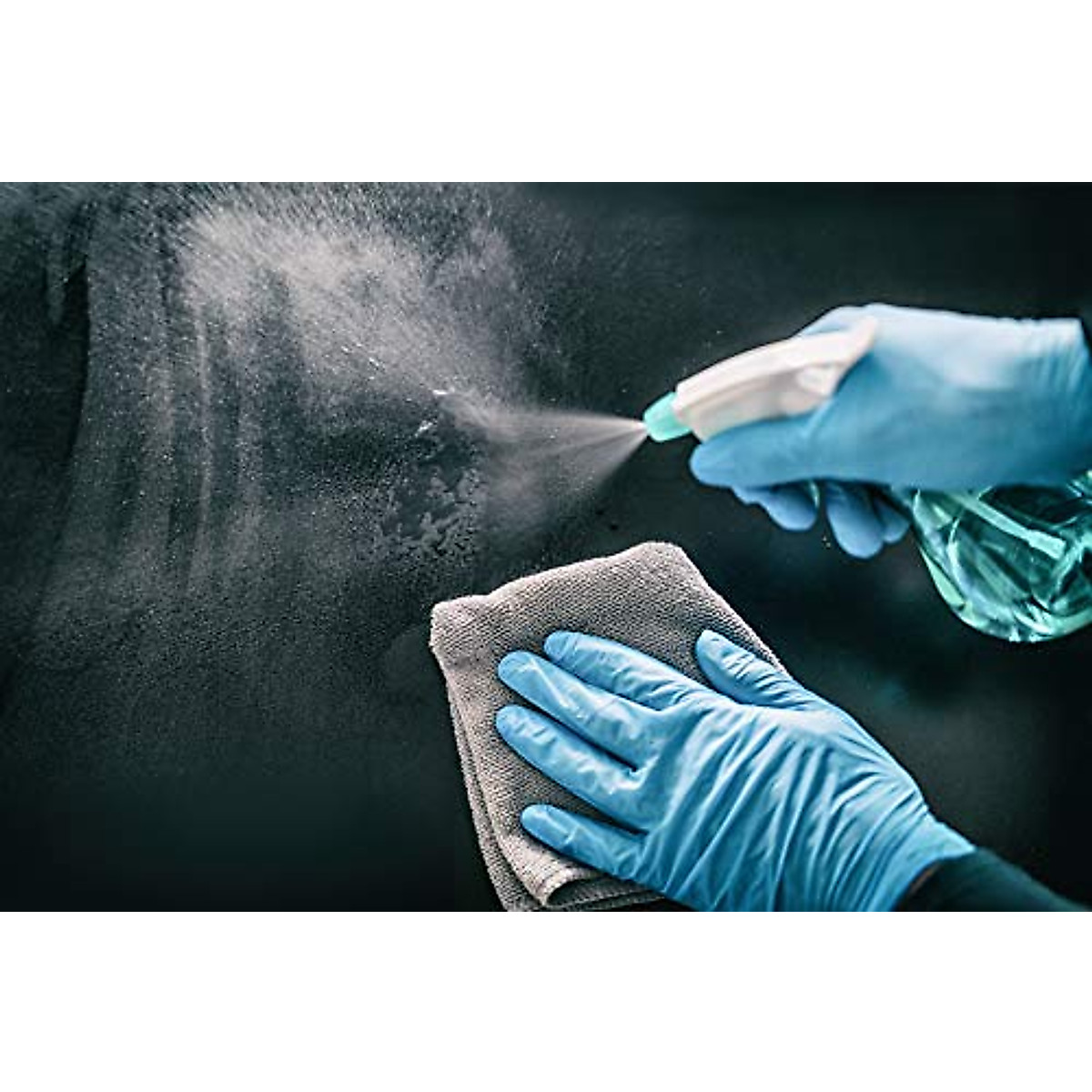 BeeSure BE1118 Nitrile Powder Free Exam Gloves, Large (Pack of 100),Strips