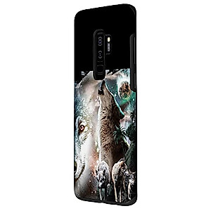Galaxy S9+ Space Wolves Wolf Howling At Moon Case