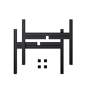 FaithLand Mid Century Plant Stand Indoor Outdoor (EXCLUDING 12" Plant Pot) , Hold Up to 12 Inch Planter, Metal Planter Stand, Potted Plant Holder, Black - Fits Snake Plant - Upgraded Design.