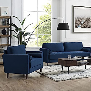 Lifestyle Solutions Lexington Armchair, 39.8" W x 31.1" D x 33.5" H, Navy Blue