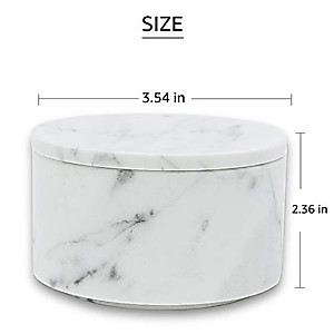 JIMEI Marble Jewelry Box Organizer One-Tier Resin Storage Container with Removable Lid for Ring Necklace Bracelet Earrings, Rings and Accessories (Single-layer)